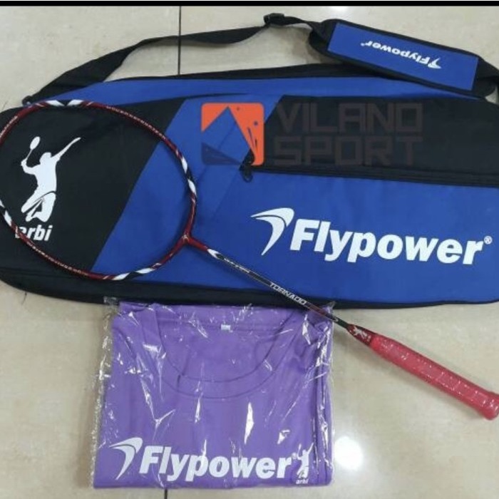 Jual Kar Raket Badminton Flypower Tornado 800 Bonus Tas+Kaos Original ...