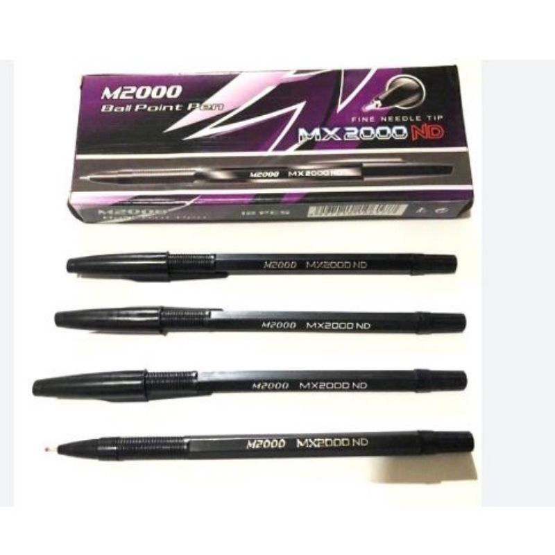 Jual Pulpen M2000 / Ballpoint Pen M2000 ND Hitam 1 Pack | Shopee Indonesia