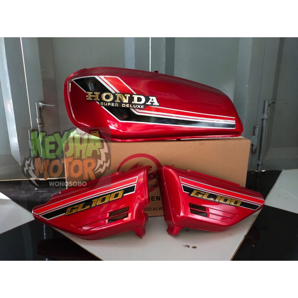 Jual TENGKI TANGKI GL 100 GL100 PRES PABRIK SET BOK AKI DAN EMBLEM ...