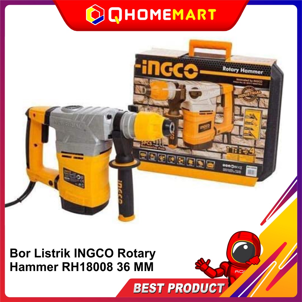 Jual Bor Listrik INGCO Rotary Hammer RH18008 36 MM | Shopee Indonesia