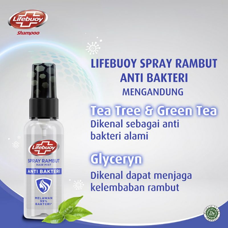 Jual Lifebuoy Spray Rambut 60ml Anti Bakteri KEMASAN KUSAM/JELEK/TANPA ...
