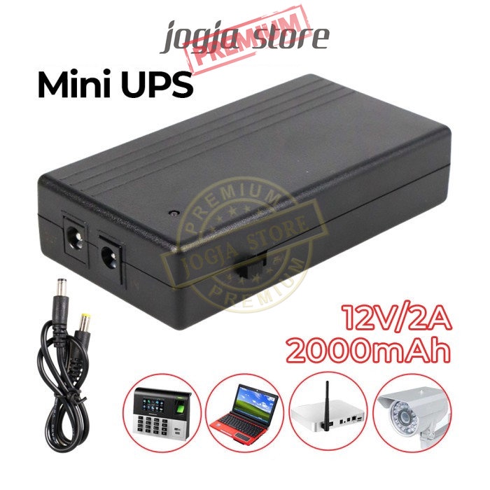 Jual UPS Portable Smart Mini UPS 5V/2A 12V/2A 2000mAh Router CCTV Modem | Shopee Indonesia