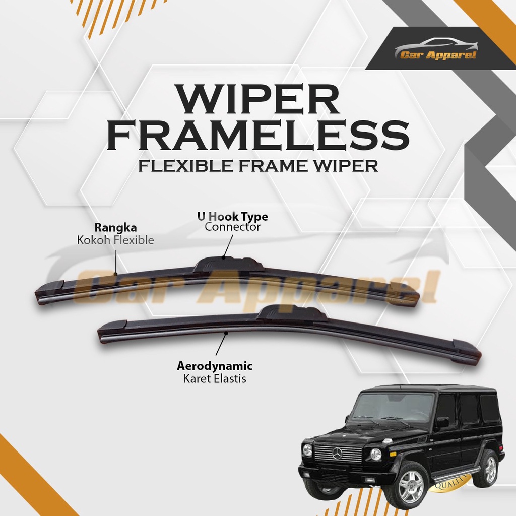 Jual WIPER ECONOMIS FRAMELESS MERCY G63 W460 W461 W463 2 PCS | Shopee ...