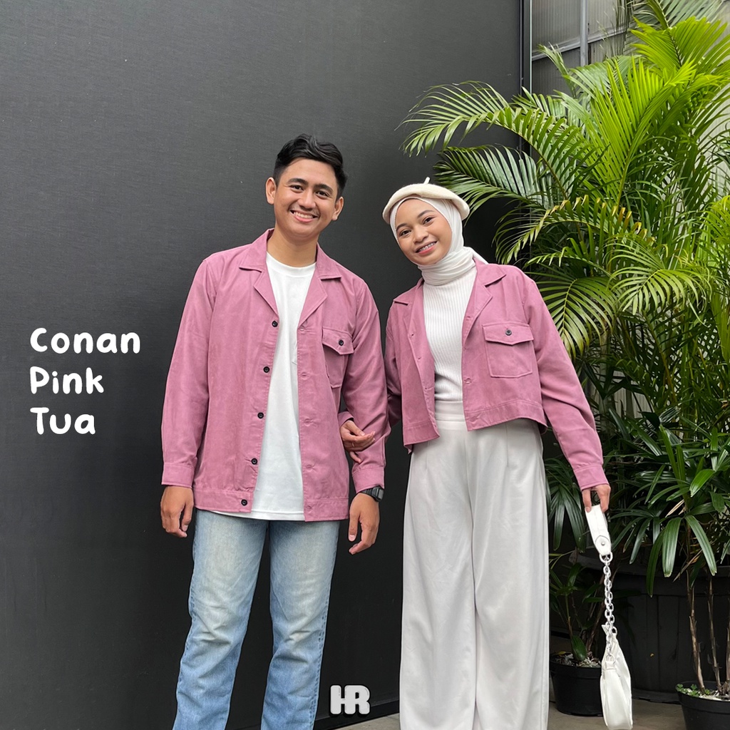 Jual CONAN COUPLE OUTER - VIRAL - PINK TUA | Shopee Indonesia