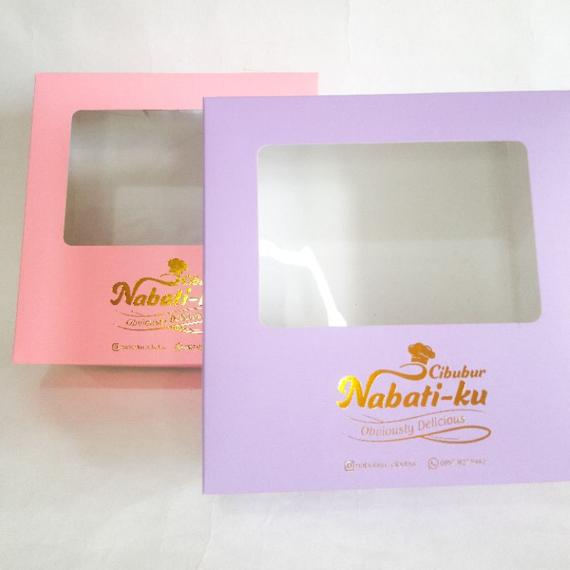 Jual Dus kue / custom logo box 25x25x10 / 25x25x7cm Tutup pisah ...