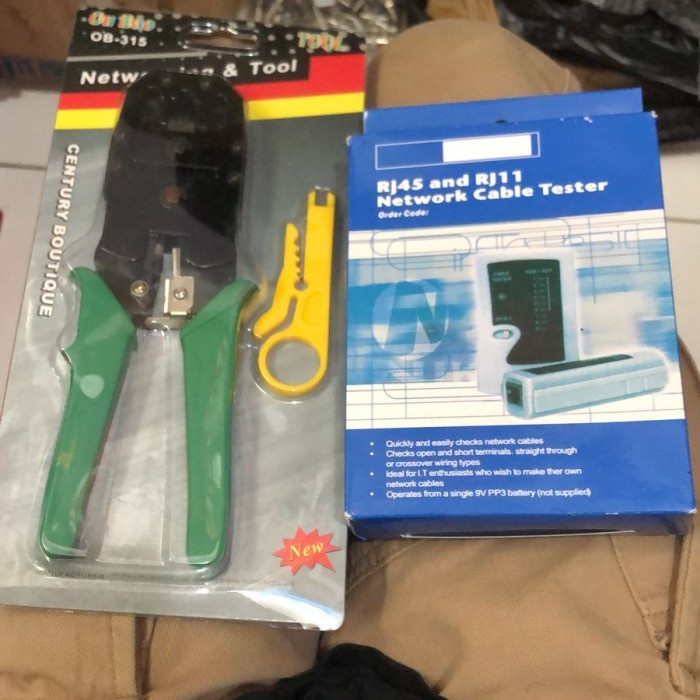 Jual Tang Crimping RJ45 Cat5 Cat6 Kabel LAN UTP Kualitas Bagus | Shopee ...