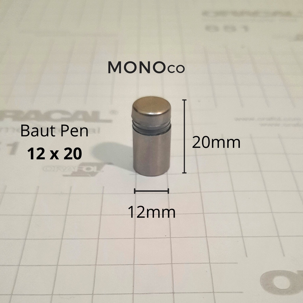Jual PEN IKLAN STAINLESS / BAUT KACA AKRILIK / SIGN BOARD DIAMETER ...