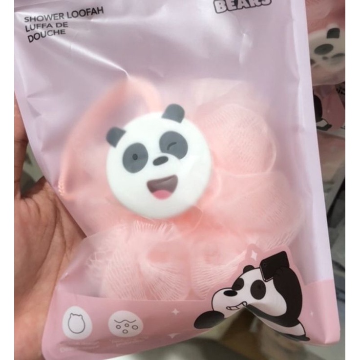 Jual Miniso We Bare Bears Collection 5.0 Cartoon Shower Loofah Spons ...