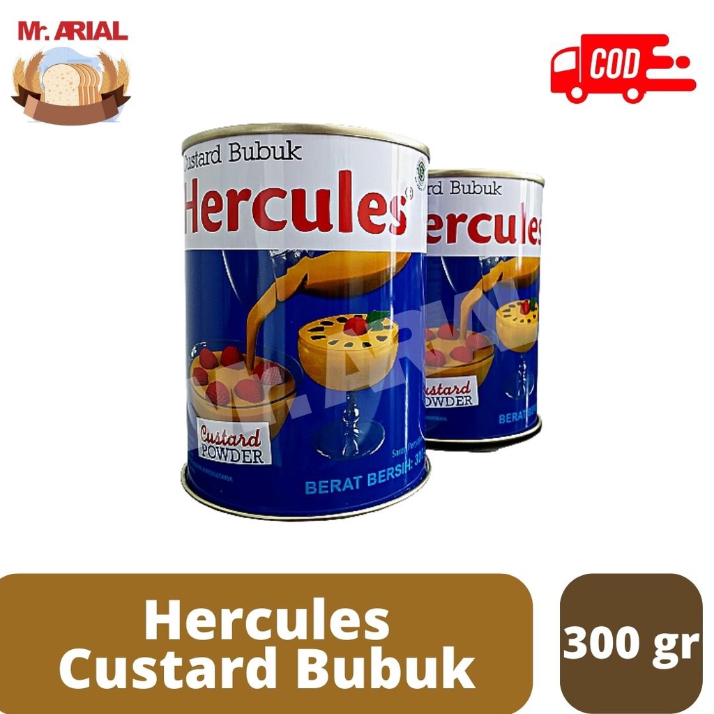 Jual (Tepung Custard ) HERCULES CUSTARD Powder Bubuk @300 gram (kaleng ...