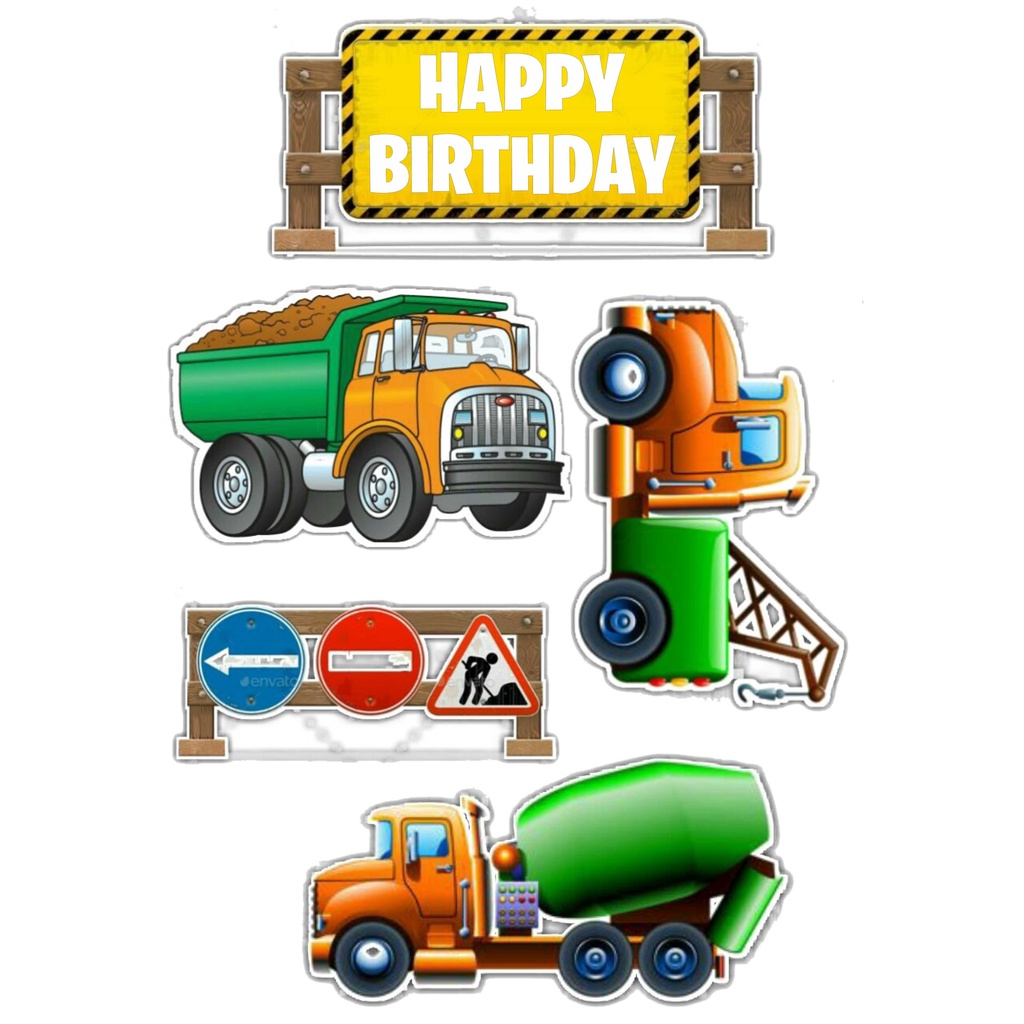 Jual TOPPER CAKE TOPPER ULANG TAHUN TOPPER ULTAH / HIASAN KUE TRUCK ...