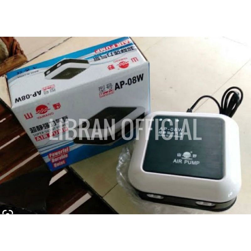 Jual YAMANO AIR PUMP AP-08W oksigen 4 lubang titik aquariun kolam | Shopee Indonesia
