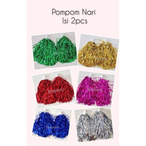 Jual Pompom Nari TEBAL Cheerleader menari isi 2bh | Shopee Indonesia