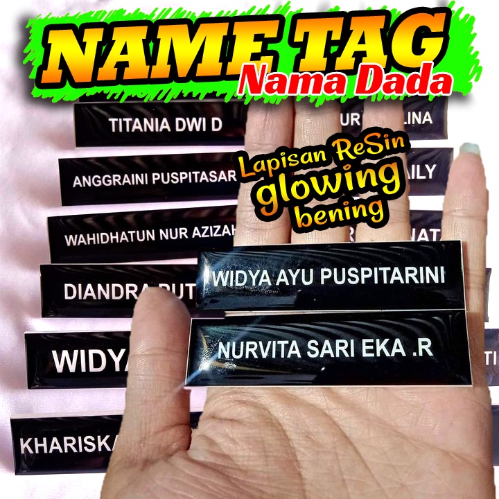 Jual Name tag nama dada/Nametag/papan nama dada lapis resin | Shopee ...
