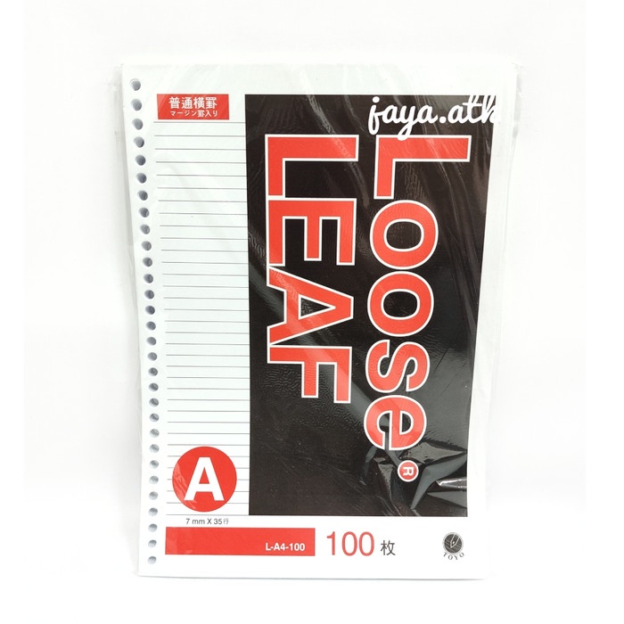 Jual Kertas Kertas Binder Note Loose Leaf A4 100 Garis 30 Lubang Toyo ...