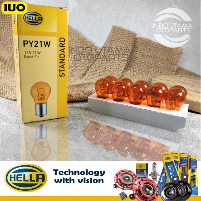 Jual Bohlam lampu Sen HELLA PY21W 12V 21W Kaki 1 Lampu Sein Mobil Exact Fit | Shopee Indonesia