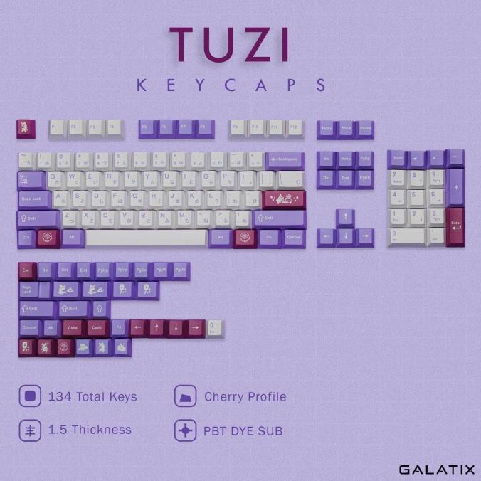 Jual Keycaps Tuzi Cherry Profile PBT Keycap | Shopee Indonesia