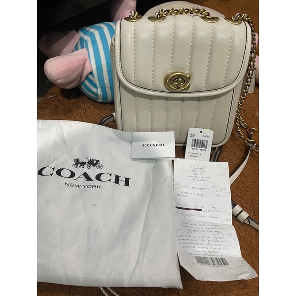 Jual coach madison convertible backpack 18 with quilting chalk | Shopee ...