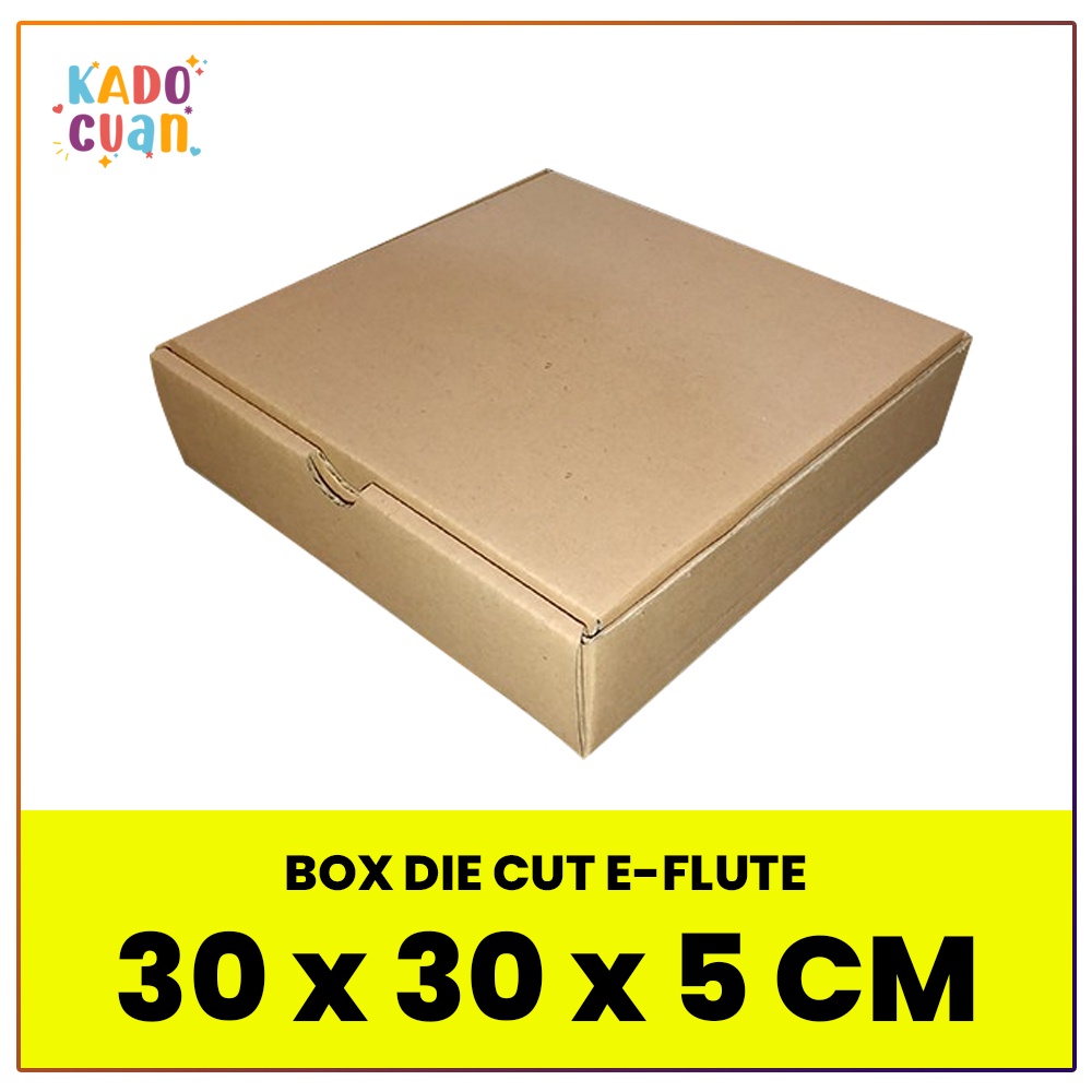Jual KARDUS 30x30x5 / BOX KARTON CORUGATED DIE CUT E-FLUTE / KOTAK KADO ...