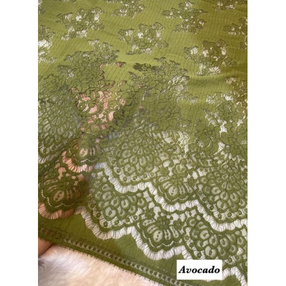 Jual Brokat / Brokat Embroidery YSL Cempaka Fit Jumbo Ukuran 1,5 Meter ...