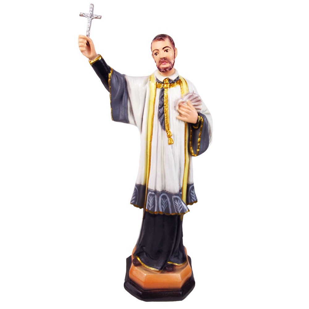 Jual Patung Rohani Santo Fransiskus Xaverius Memegang Salib 25 cm ...