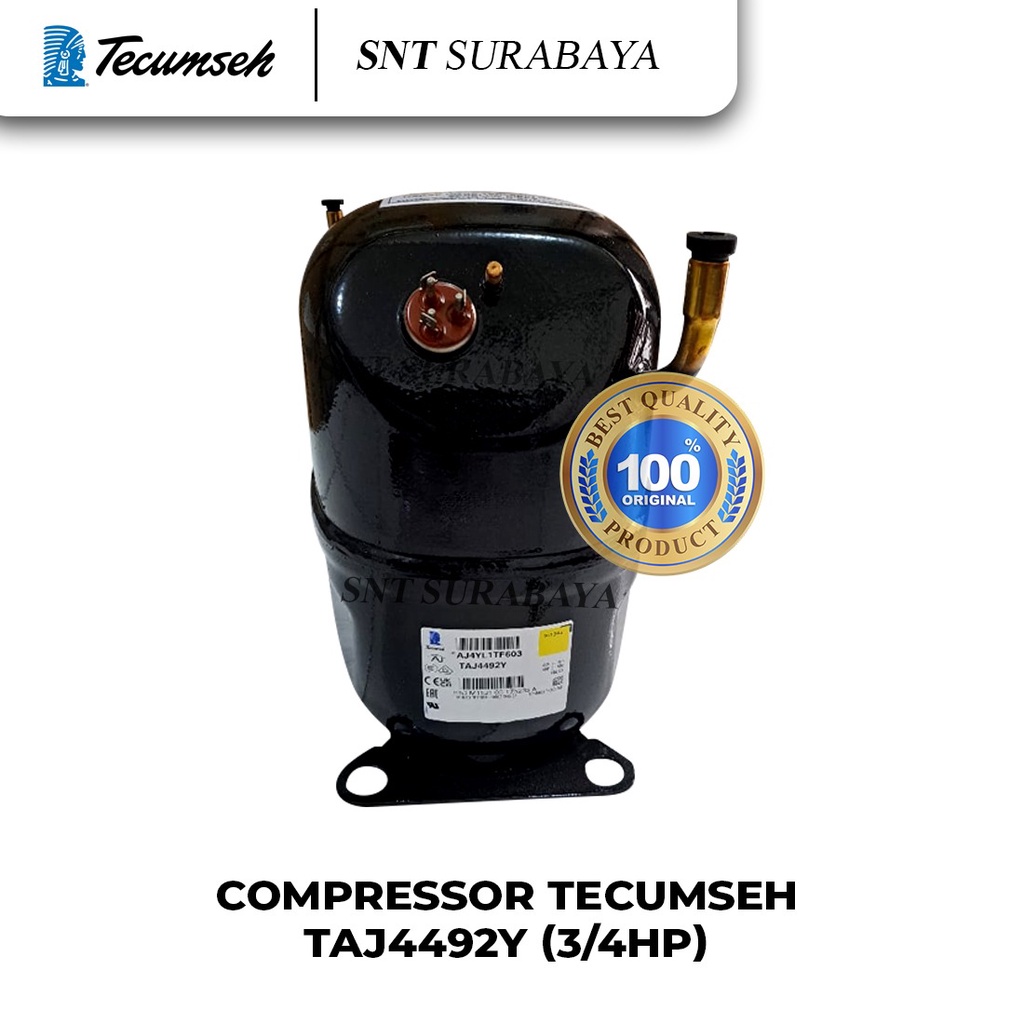 Jual KOMPRESOR CHILLER 3/4PK, 3PHASE, R134 - TECUMSEH TAJ4492Y,COMP ...