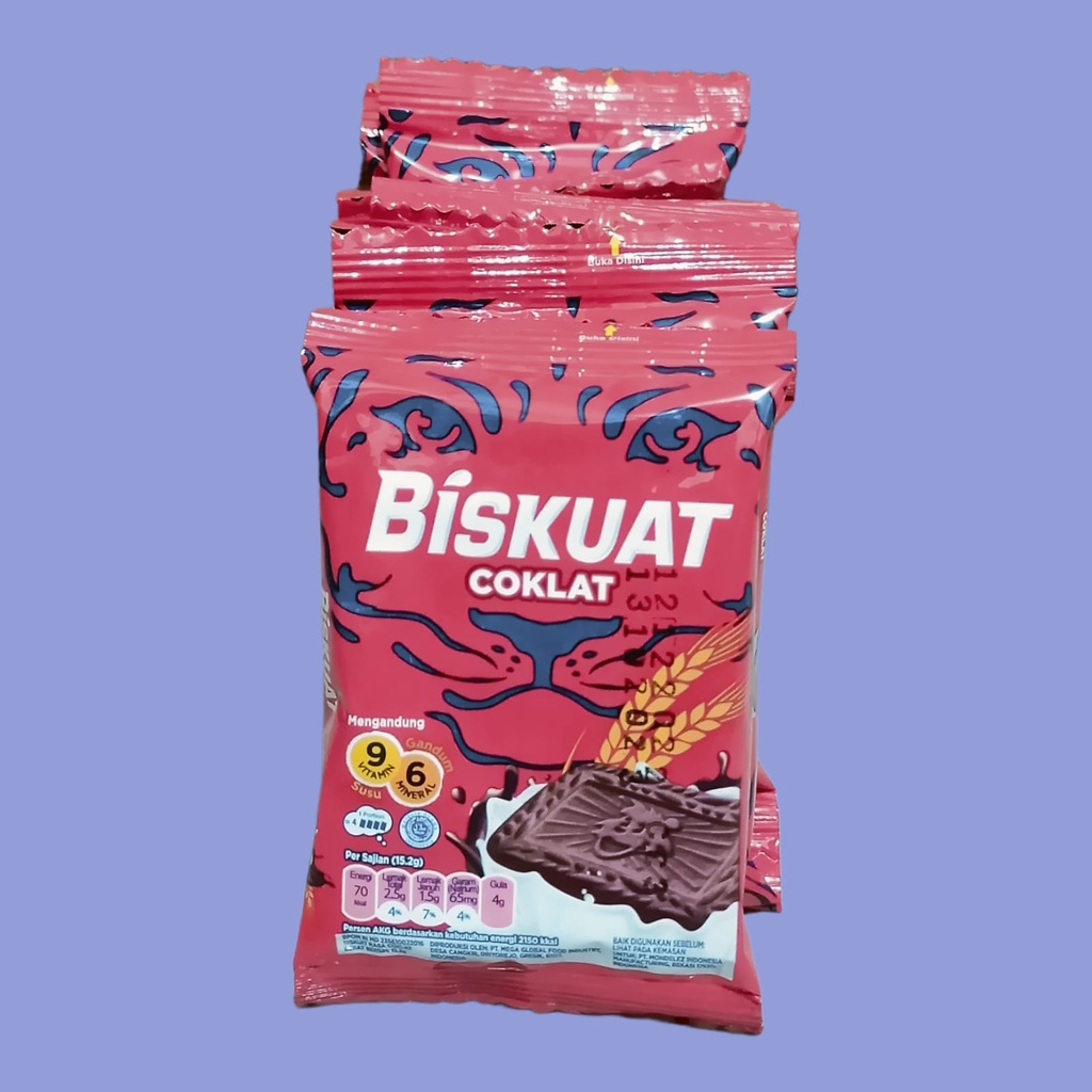 Jual Biskuat Coklat Original Energi Biskuit 15,2 gr [10 pcs/renceng ...