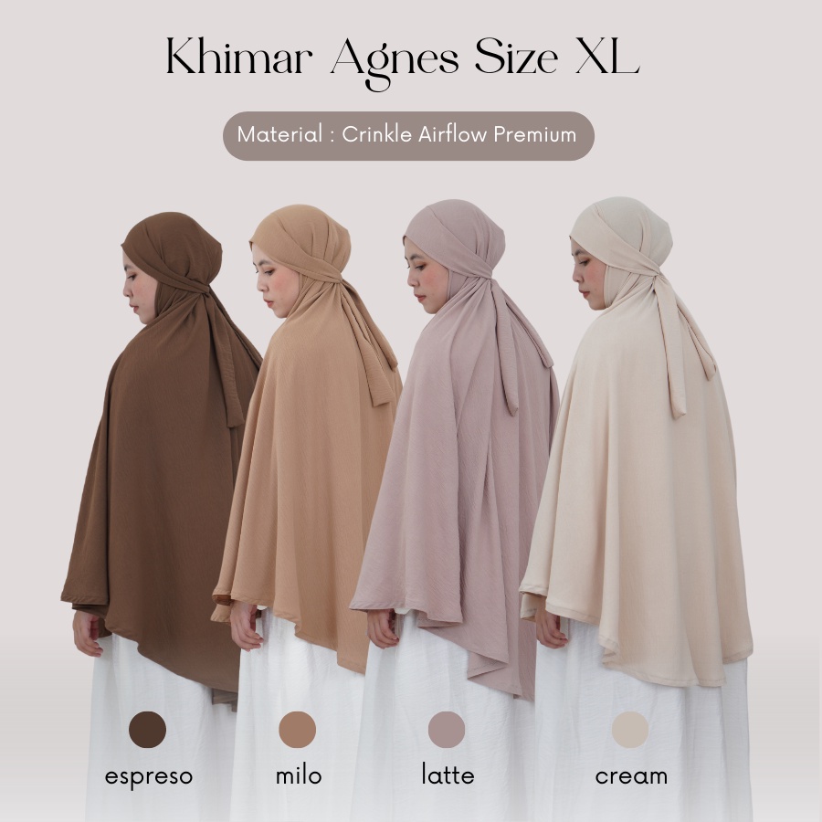 Jual FRENCH KHIMAR AGNES SIZE XL/ FRENCH KHIMAR CRINKLE/BERGO HAMIDA ...