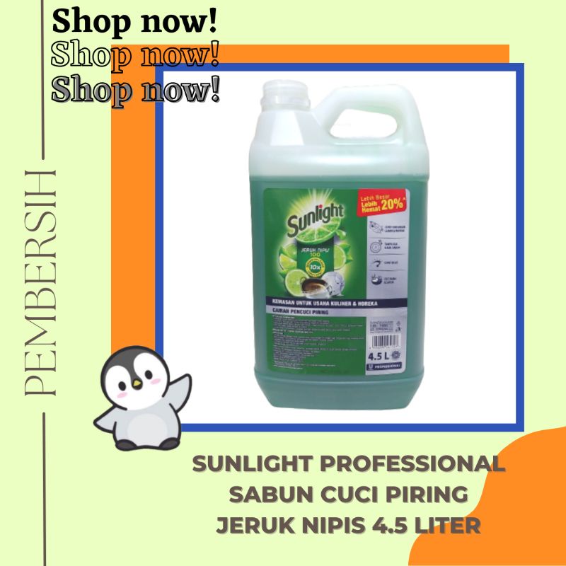 Jual Sunlight Professional Sabun Cuci Piring Jeruk Nipis Jerigen 4.5 ...