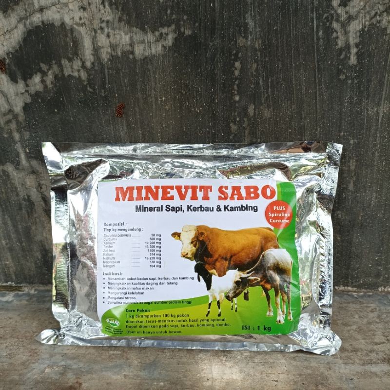 Jual MINEVIT SABO 1KG mineral sapi kerbau kambing domba RAID ALL ...