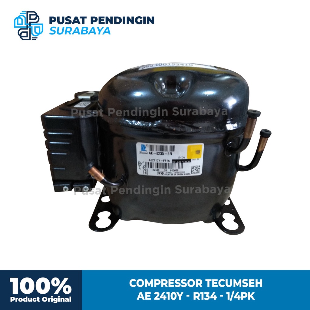 Jual Compressor Tecumseh AE 2410Y - R134 - 1/4PK - Kompresor Kulkas ...