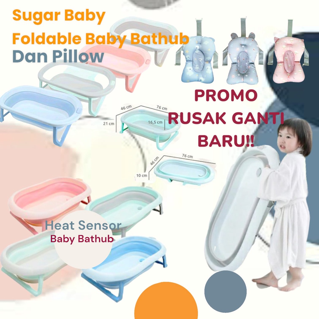 Jual Sugar Baby Bak Mandi Bayi Foldable Baby Bathtub dengan Sensor ...