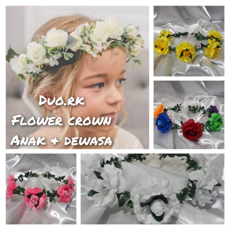 Jual Bando Mahkota Bunga Flower Crown Anak Dan Dewasa | Shopee Indonesia