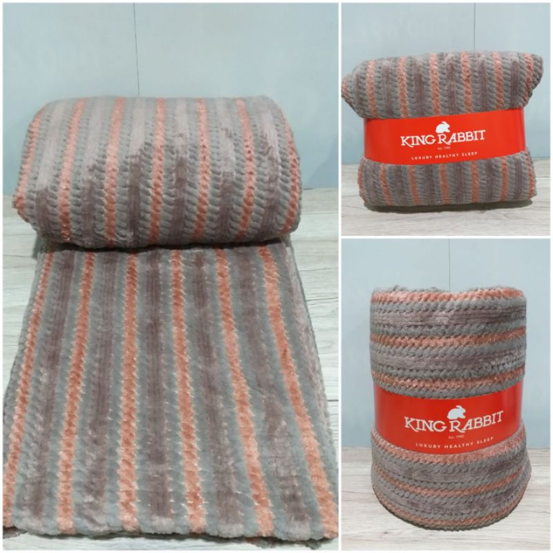 Jual King Rabbit Thermal Blanket Selimut Fleece 150 x200 cm | Shopee ...
