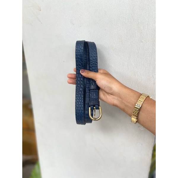 Jual Belt 2 cm Croco Biru | Shopee Indonesia