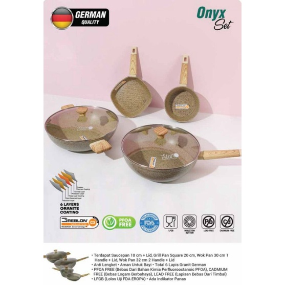 Jual STEIN COOKWARE PAKET ONYX (dapat 4 pcs) | Shopee Indonesia