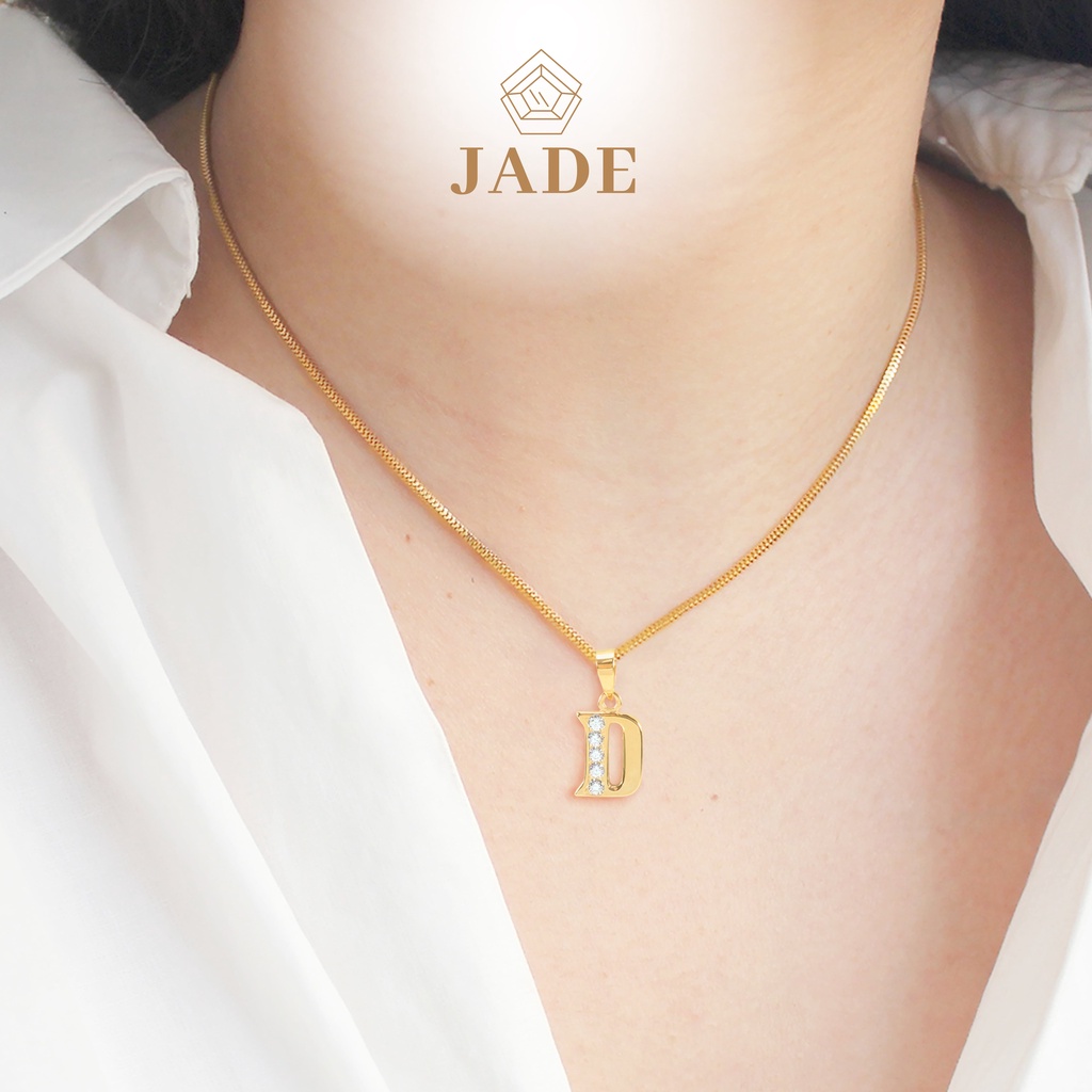 Jual JADE - Liontin Emas Asli Model Inisial Huruf Alphabet Big kadar ...