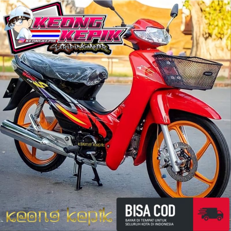 Jual (BISA COD) STRIPING STIKER LIS VARIASI THAILAND MOTOR HONDA SUPRA ...