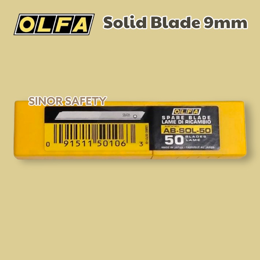 Jual Olfa Cutter REFILL AB-SOL-50 Solid Blade 9 mm 50 pcs Per Pack | Shopee Indonesia