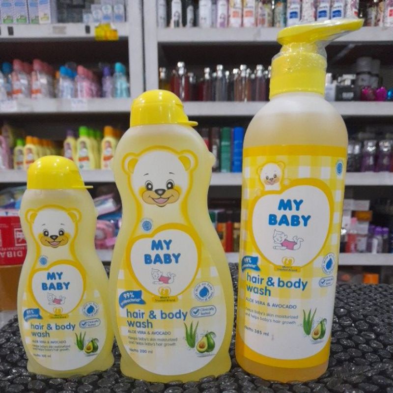 Jual Sabun cair bayi | My baby hair n body wash kuning 300 ml,100ml ...