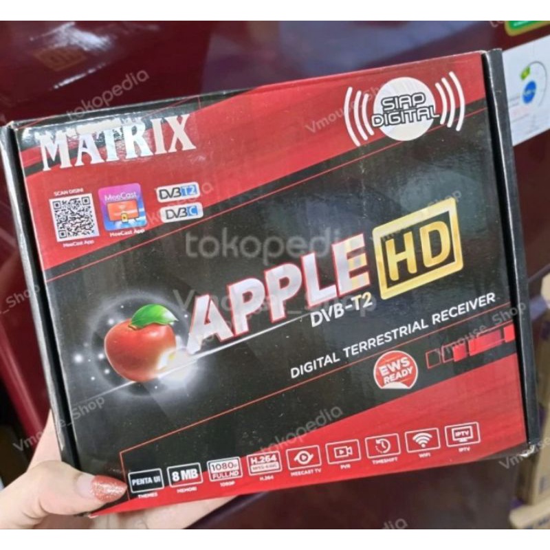 Jual STB MATRIX DVB T2 APPLE MERAH - STB TV DIGITAL MATRIX - SET TOP ...
