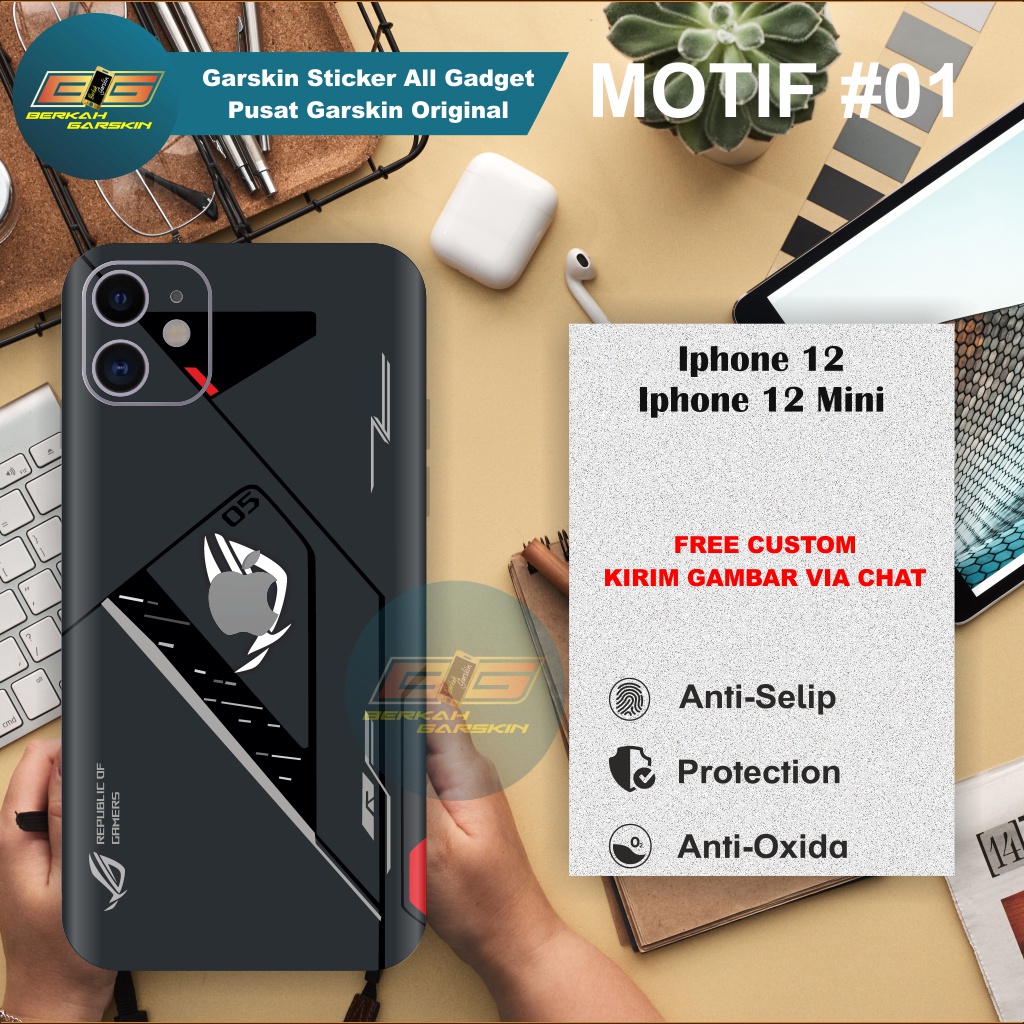 Jual Garskin Stiker Iphone 12 - iPhone 12 Mini Motif 1-10 Bisa Request ...