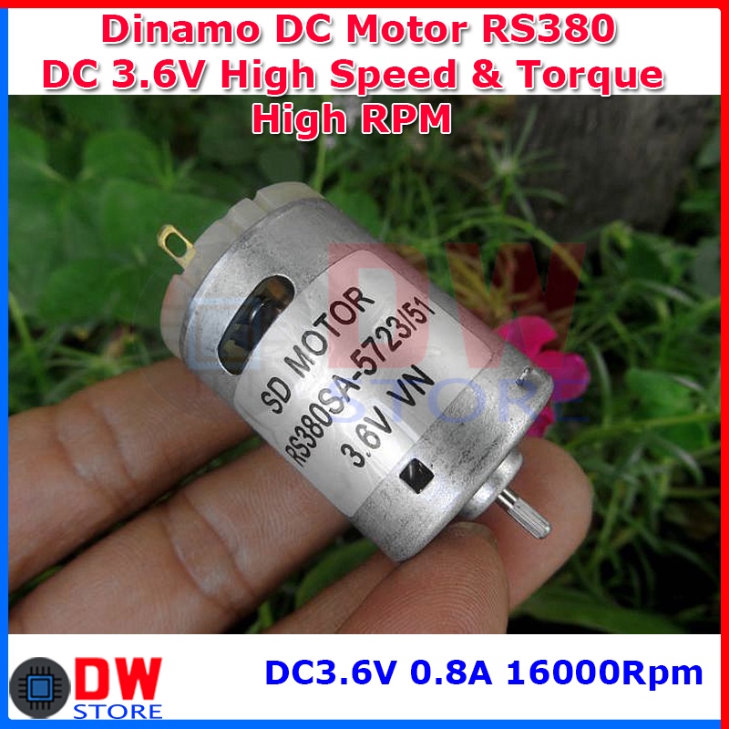 Jual Dinamo DC Motor RS380 RS 380 3.6V High RPM Speed High Torque ...