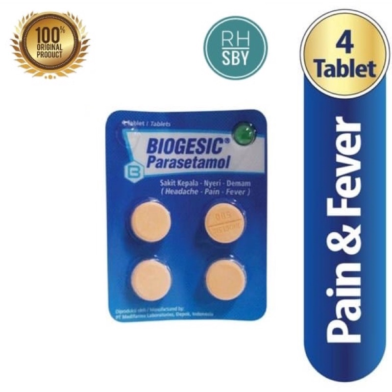 Jual Biogesic 4 Tablet Obat Penurun Panas | Shopee Indonesia