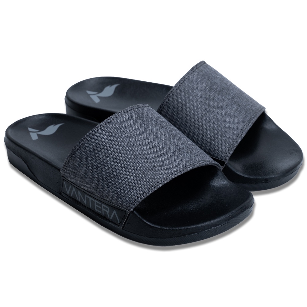 Jual Vantera Official - Soria Canvas Series Black | Sandal Slipper ...
