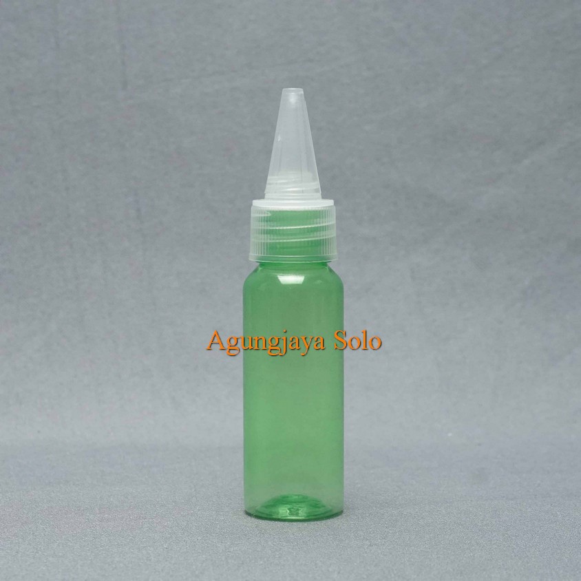 Jual Botol 20 ml Pet Br Hijau Muda Trans Tutup Kerucut Neck 18 / Botol Pet BR / Botol Kosmetik ...
