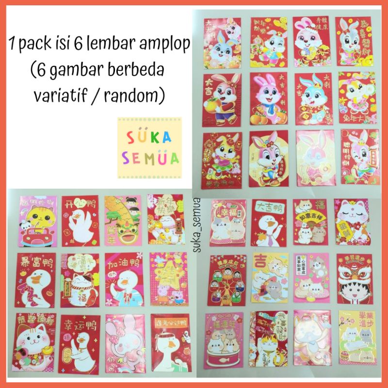 Jual Angpao Imlek 2025 - Barongsai , Kelinci , Kucing Hoki , Kartun ...