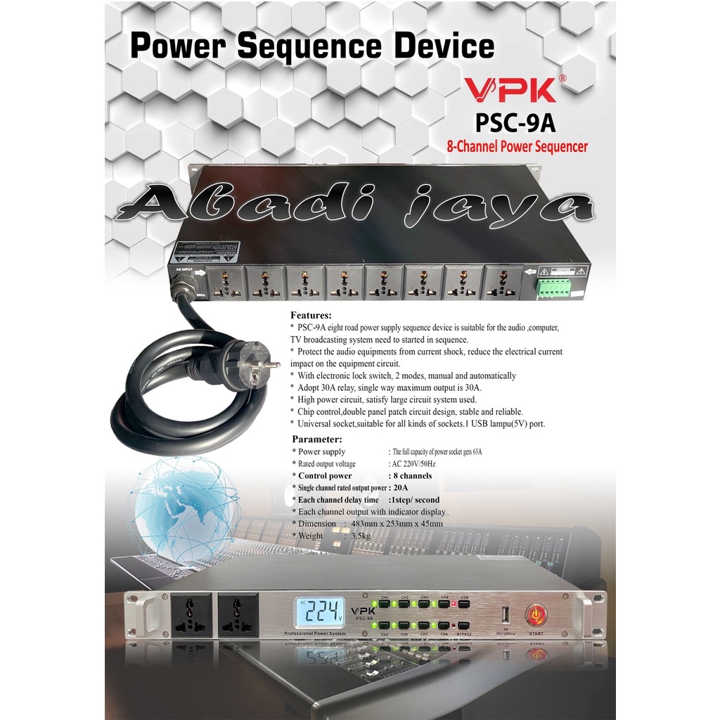 Jual power sequence device vpk psc 9a / vpk psc9a garansi original ...