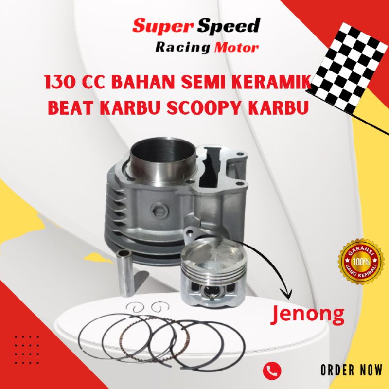 Jual BLOK SEHER RACING BORE UP 53MM BEAT karbu GENIO BEAT POP Cylinder block seher beat karbu ...
