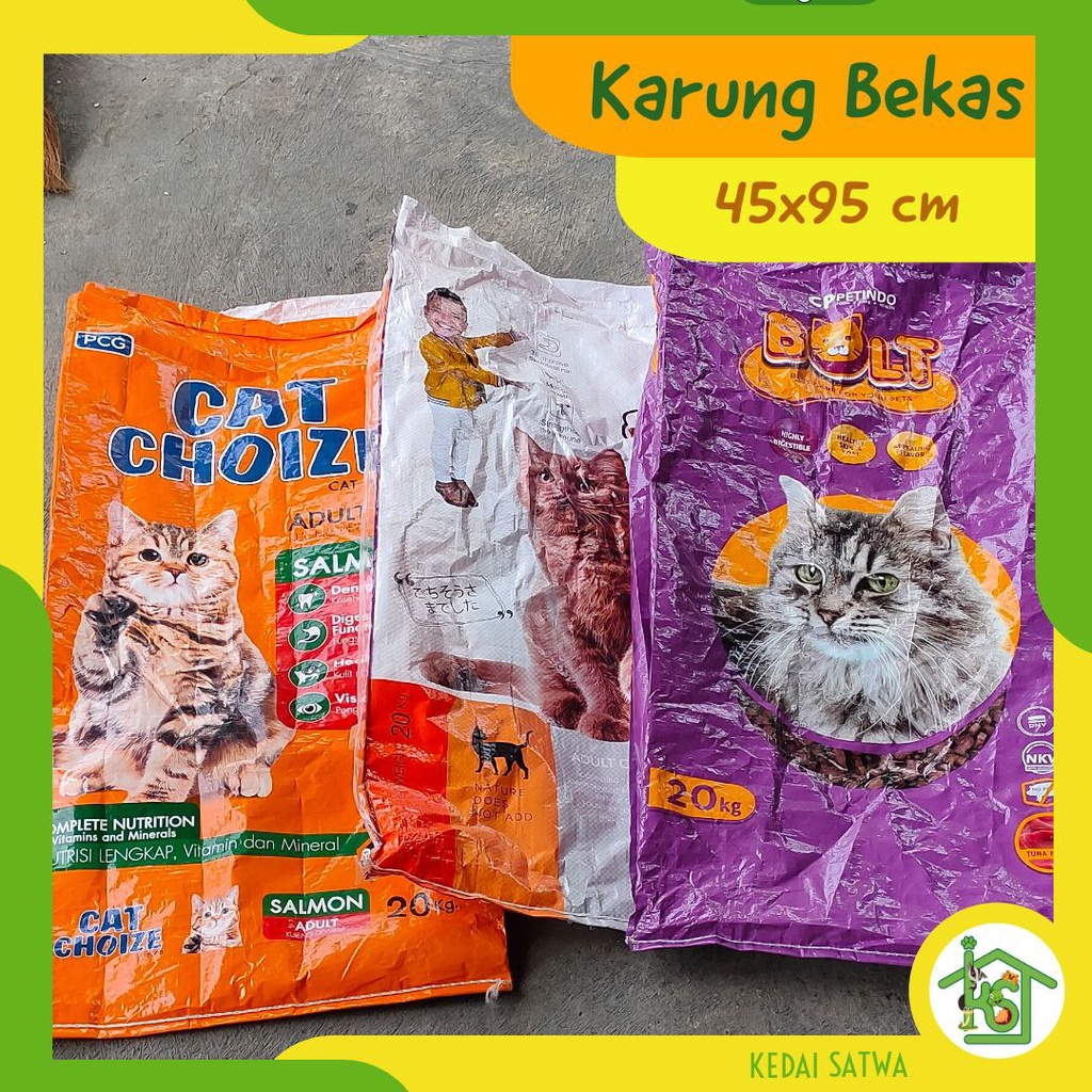 Jual Karung Bekas Bolt Cat Choize Dry Food Dll | Karung | Trash Bag ...