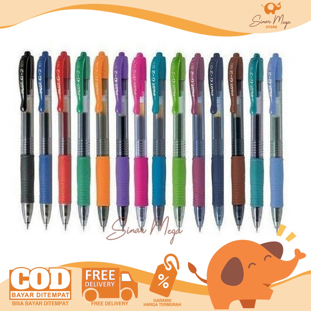 Jual Pilot Gel Ink Ball Point Pen Pulpen G-2 0.7mm BL-G2-7 Fine Varian ...
